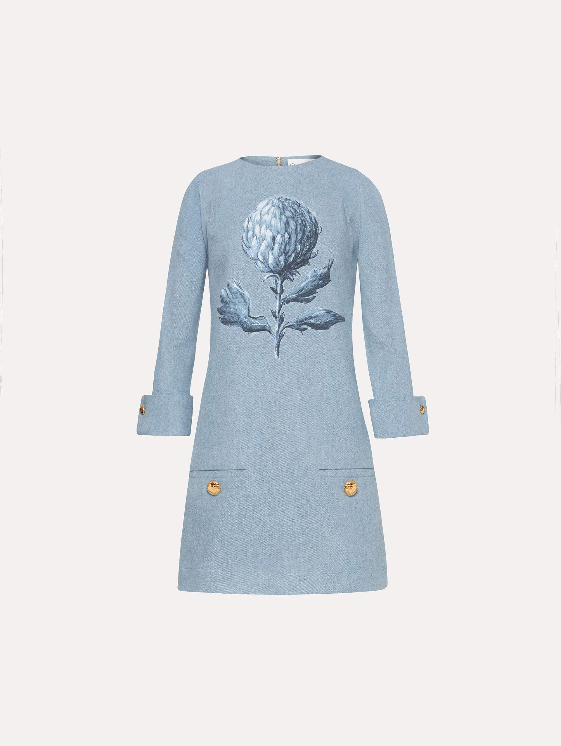 oscar de la renta Artichoke Denim Shift Dress Shop | Clothing