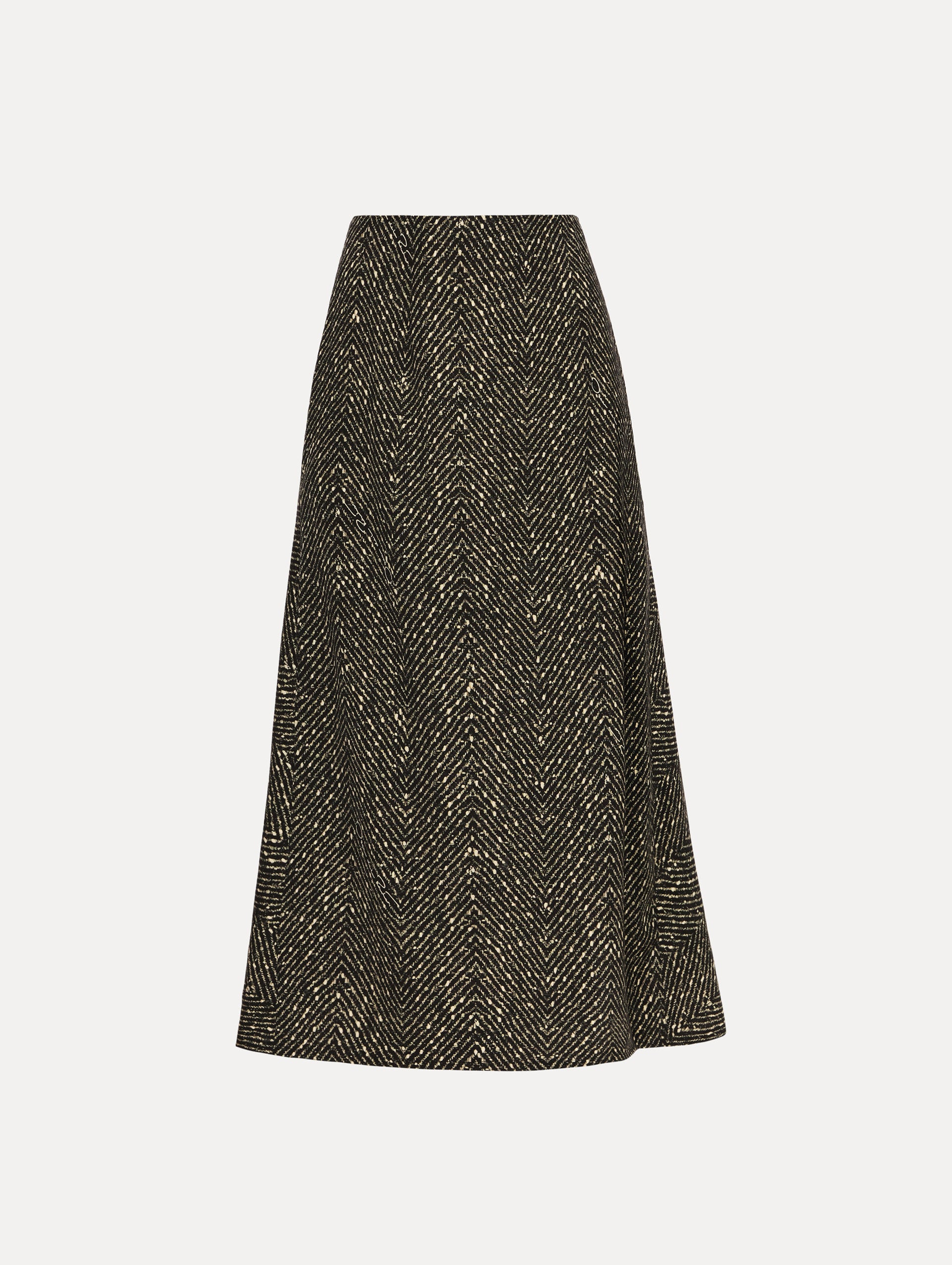 Chevron Wool Skirt