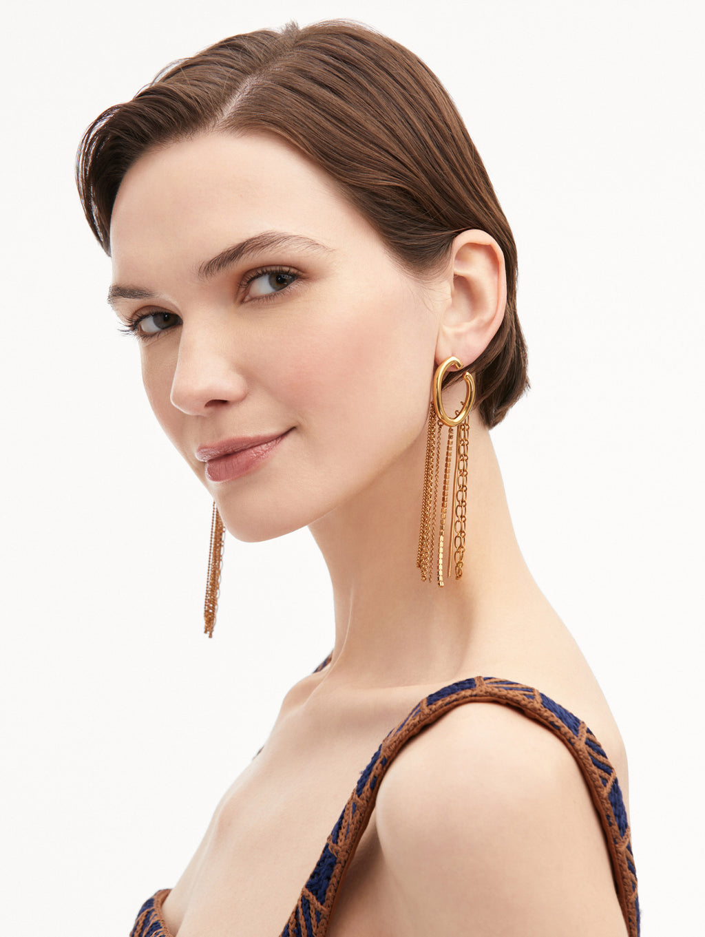 O Chain Fringe Earrings