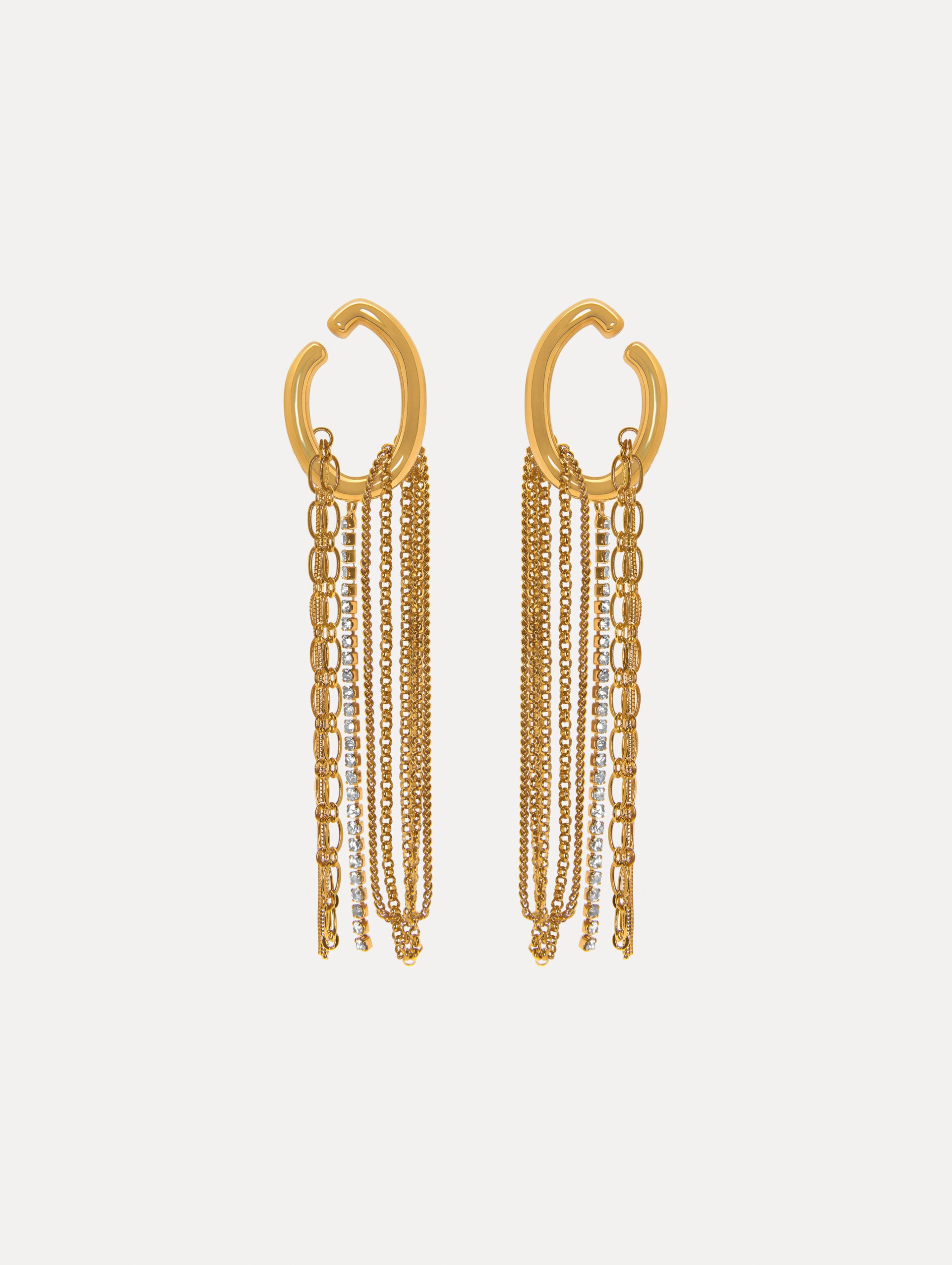 O Chain Fringe Earrings