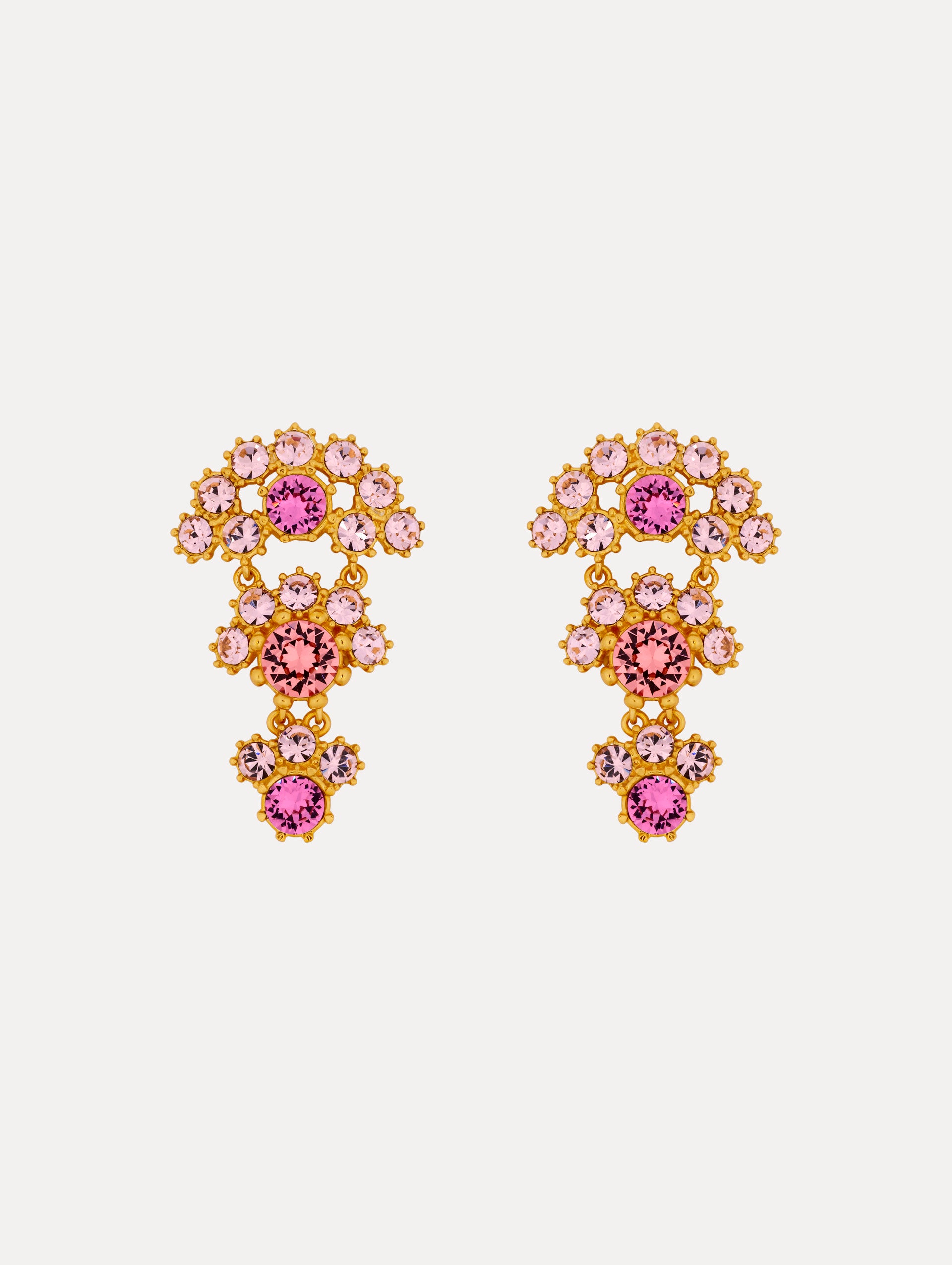 Crystal Arch Drop Earrings