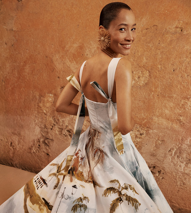 Corded Botanical Guipure Gown
